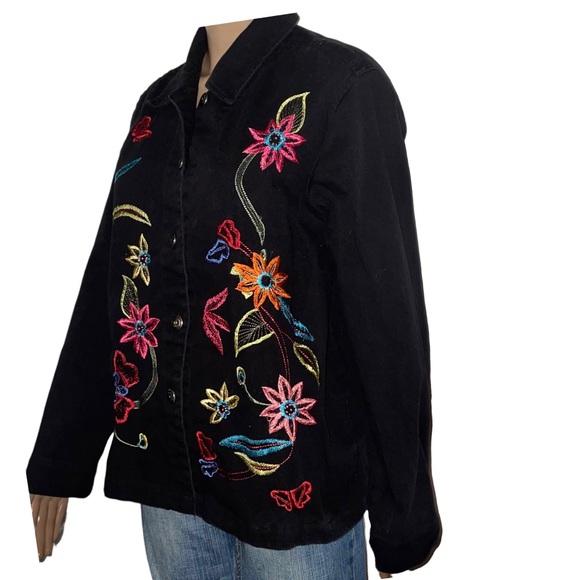 White Stag | Jackets & Coats | Vintage 9s White Stag Floral Embroidered ...